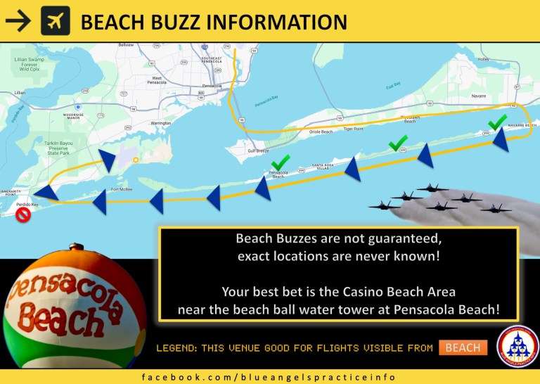 Beach Buzzes – Blue Angels Practice Info